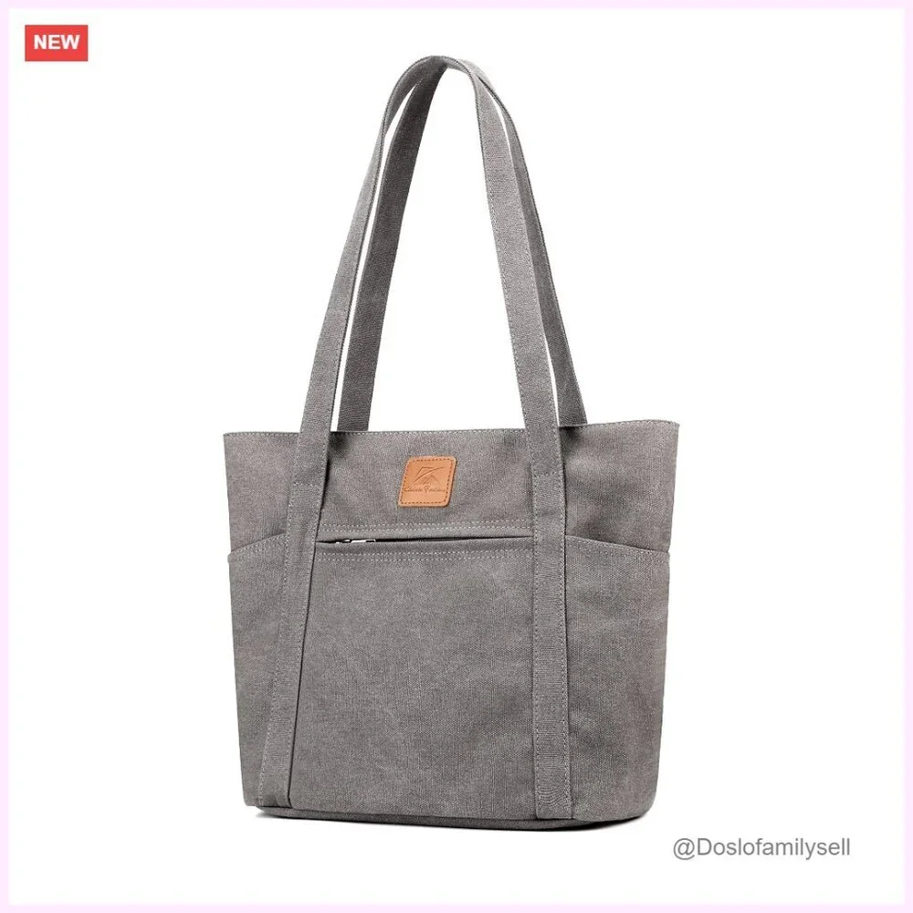 Bags | Heavy Duty Canvas Shoulder Tote Bag Multipocket Work Bag | Poshmark